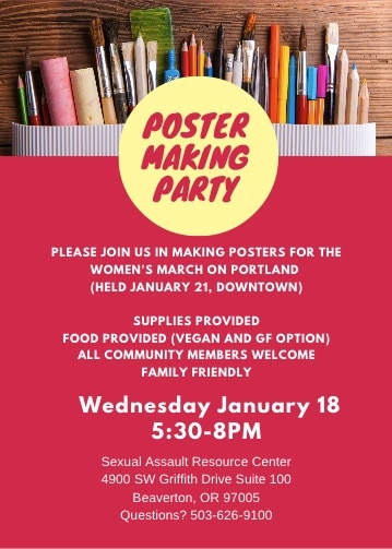 Women's March on Portland Poster Making Party | SARC Oregon